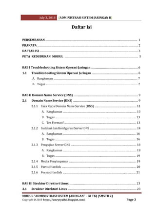 Modul administrasi sistem jaringan xi - 2 rev (self) | PDF