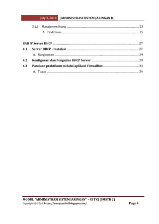 Modul administrasi sistem jaringan xi - 2 rev (self) | PDF