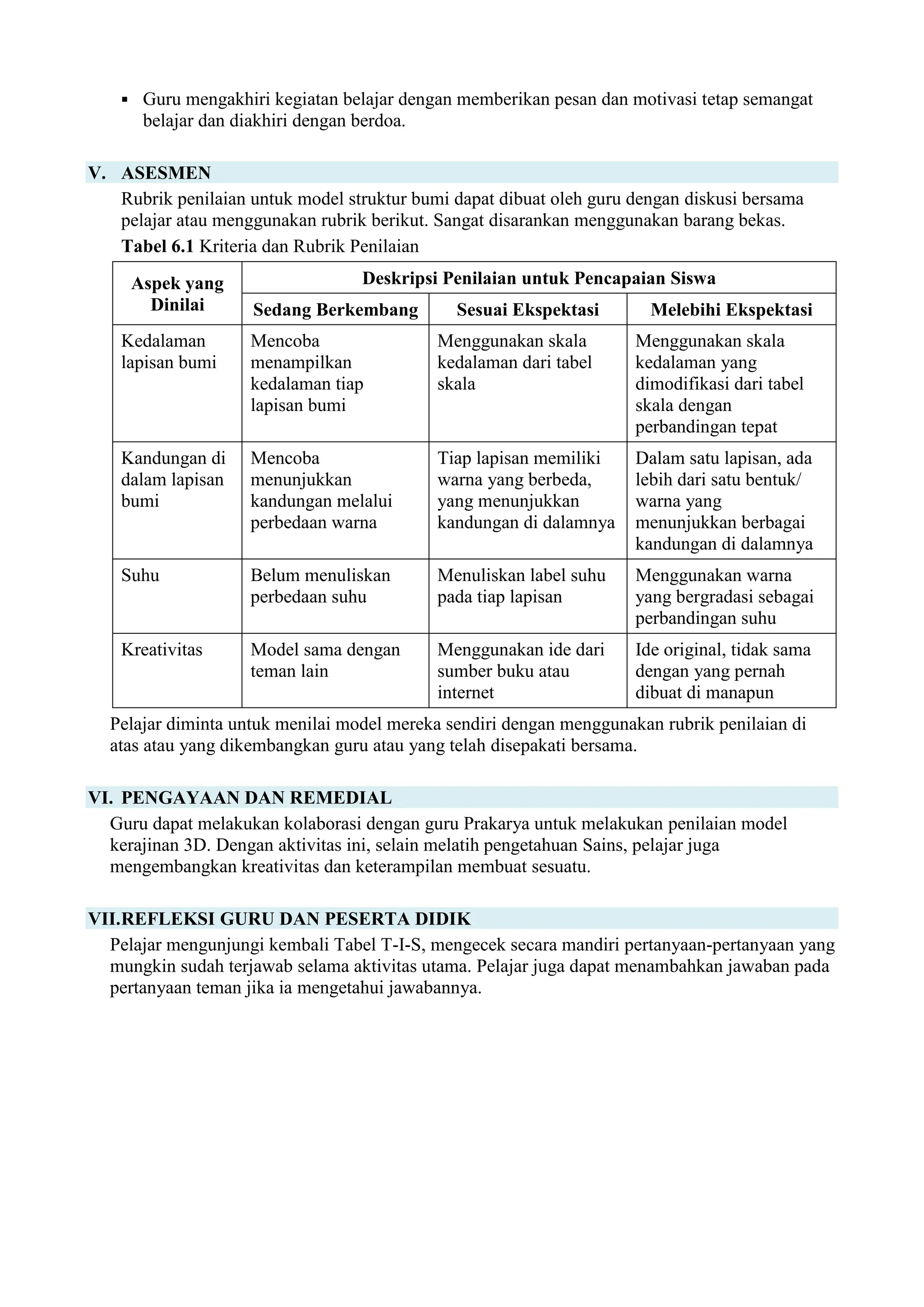 Modul Ajar Ipa kelas 8 Struktur Bumi dan perkembangannya | PDF