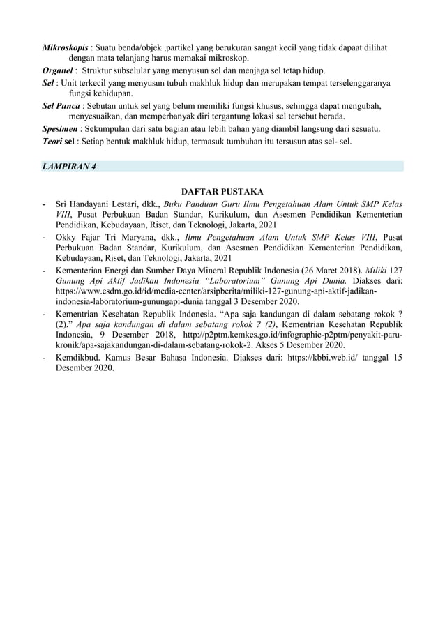 Modul Ajar Ipa kelas 8 Struktur Bumi dan perkembangannya | PDF