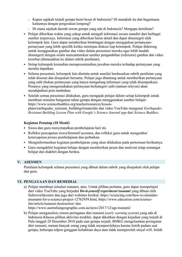 Modul Ajar Ipa kelas 8 Struktur Bumi dan perkembangannya | PDF