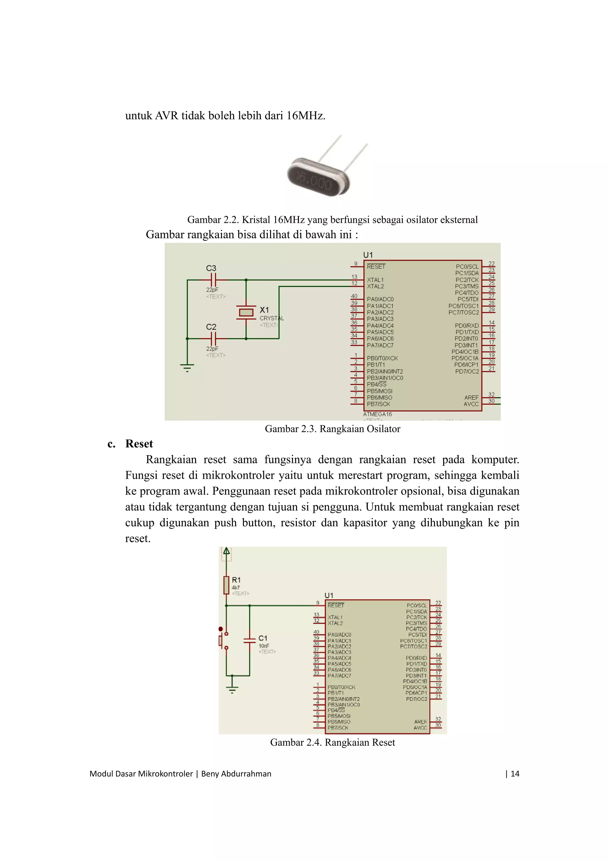 Modul dasar-mikrokontroler-bab-ii-kebutuhan-hardware-at mega16 | PDF
