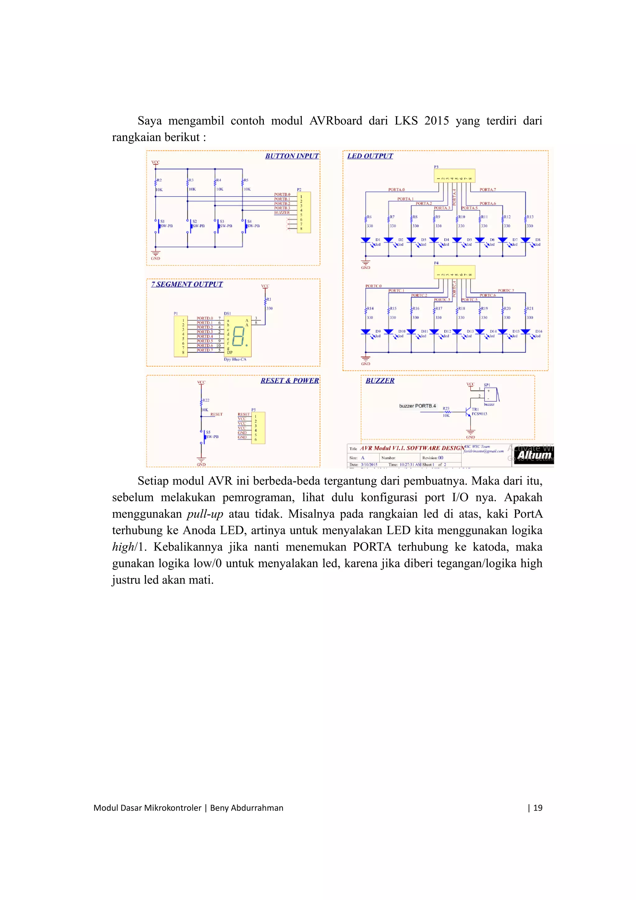 Modul dasar-mikrokontroler-bab-ii-kebutuhan-hardware-at mega16 | PDF