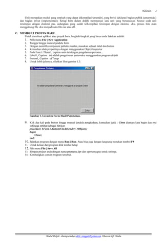 Modul Delphi ,buat pemula | PDF