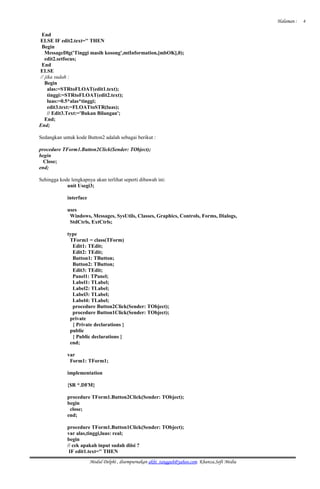 Modul Delphi ,buat pemula | PDF