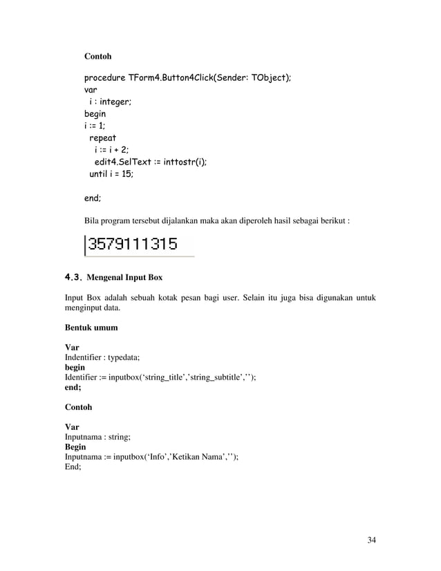 Modul delphi-7 | PDF