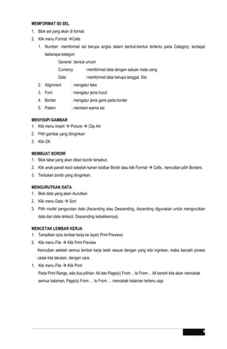 Modul excel-praktik | PDF