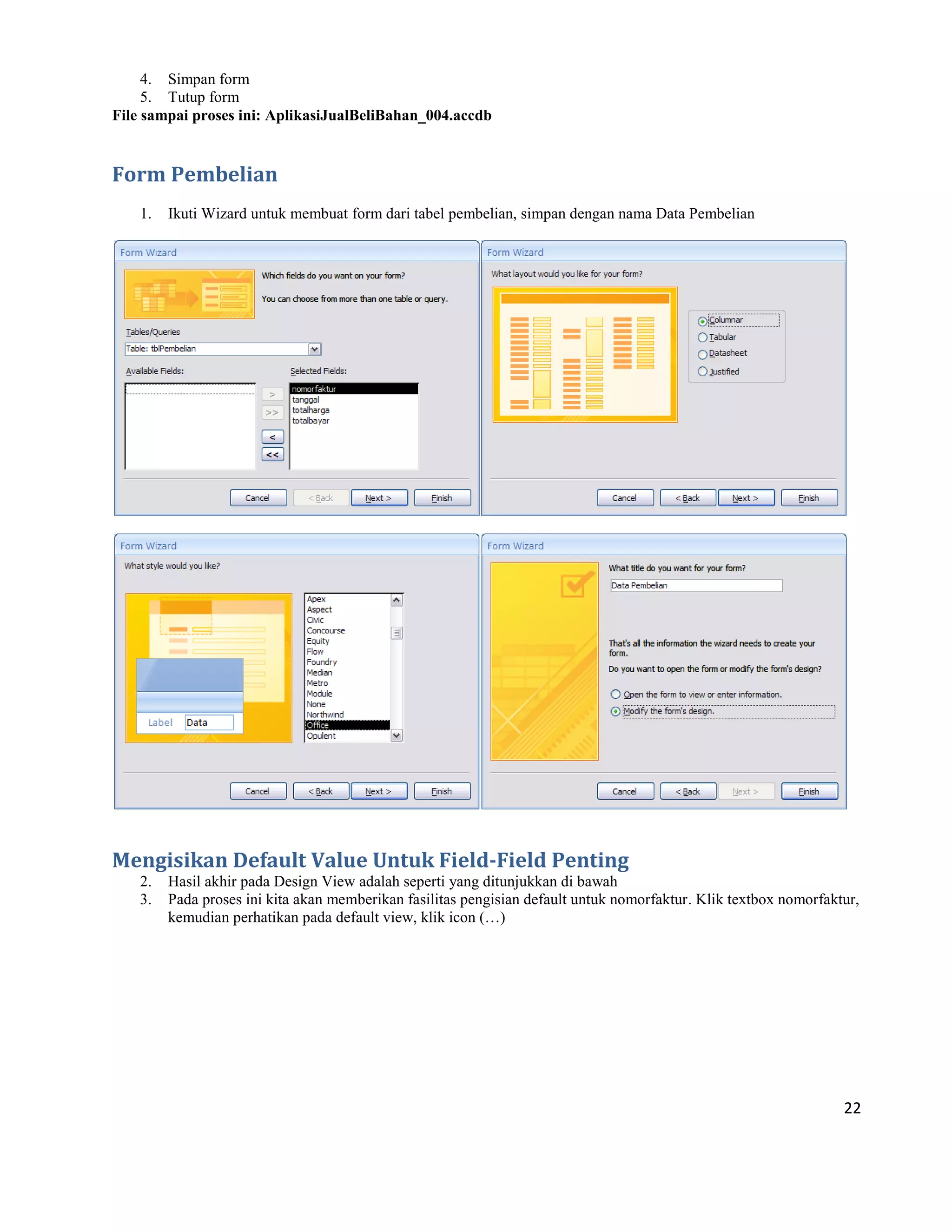 Modul ii-membuat-aplikasi-sederhana-toko-bahan-pakan | PDF