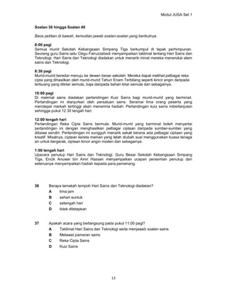 Bahasa Melayu K 1 Upsr | PDF