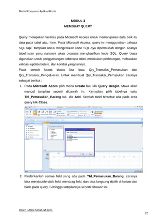 Cara buat aplikasi jualan pulsa sederhana menggunakan microsoft access ...