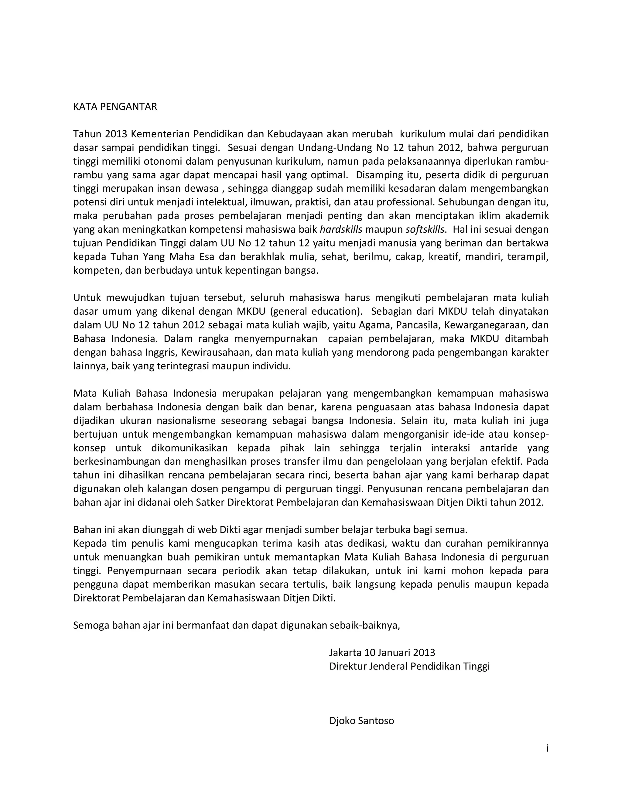 Modul kuliah-bahasa-indonesia-mku | PDF