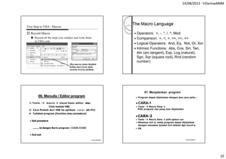 Modul kuliah-vba-lengkap ok | PDF