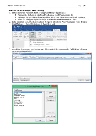 Modul latiihan-ms-word-2016 | PDF
