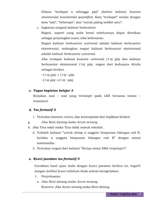 Modul logika-matematika | PDF