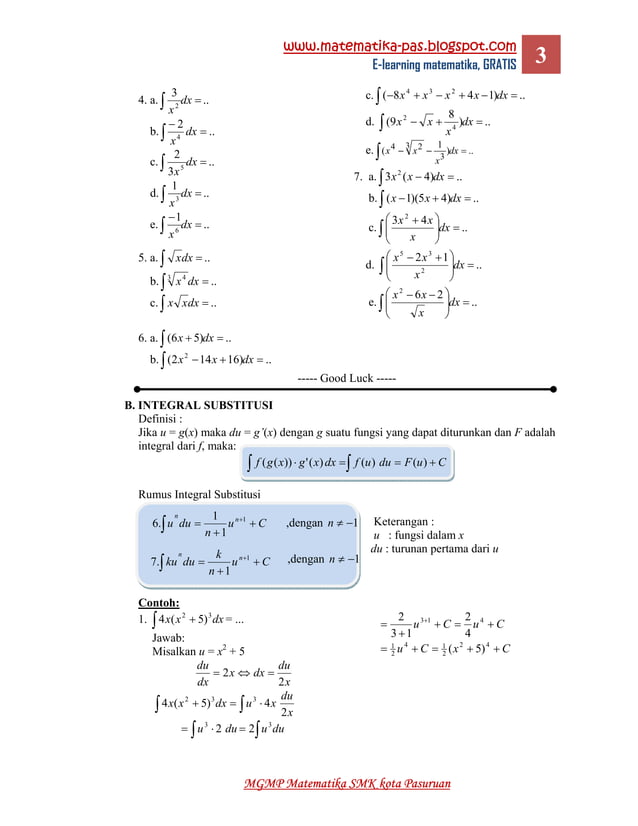 Modul matematika-integral | PDF