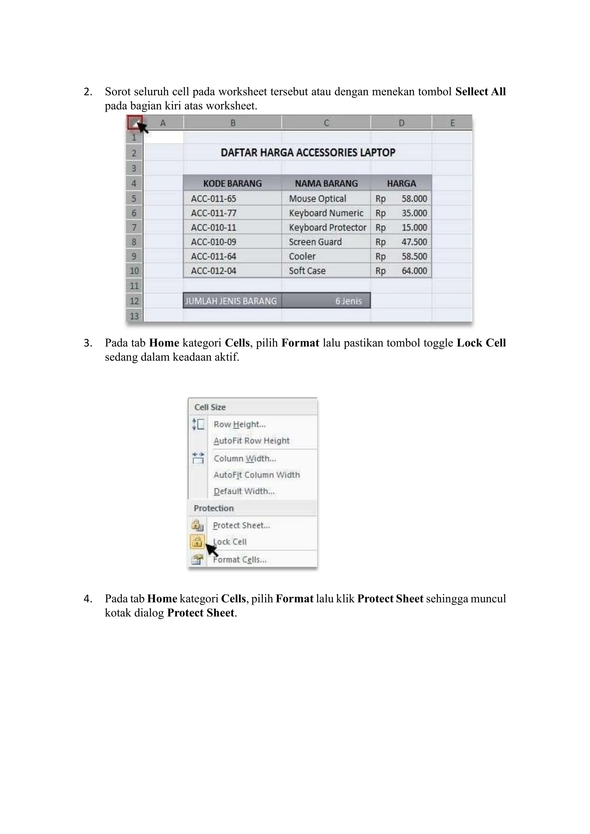 materi pembelajaran microsoft exel bagi pemula | PDF
