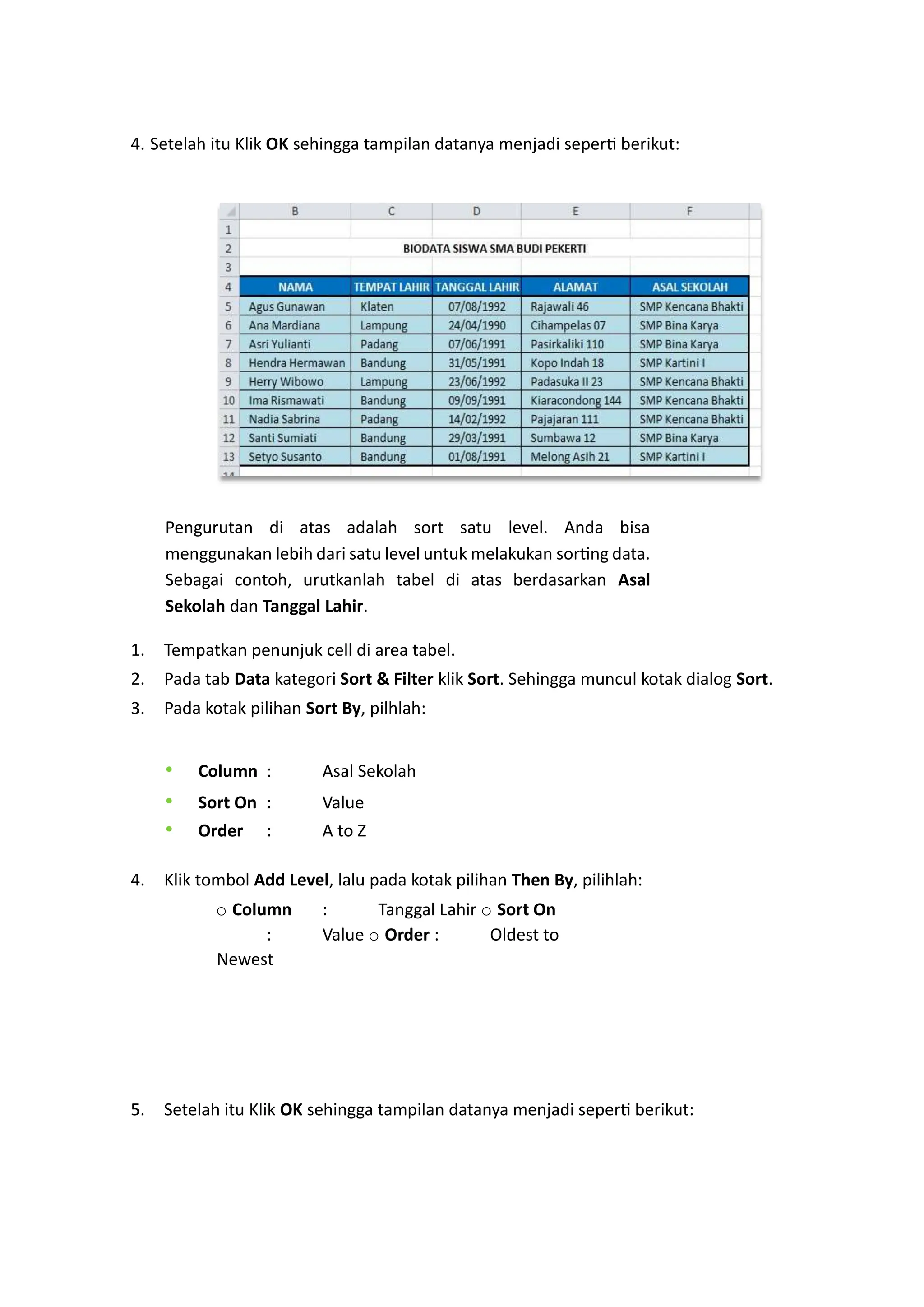 materi pembelajaran microsoft exel bagi pemula | DOCX
