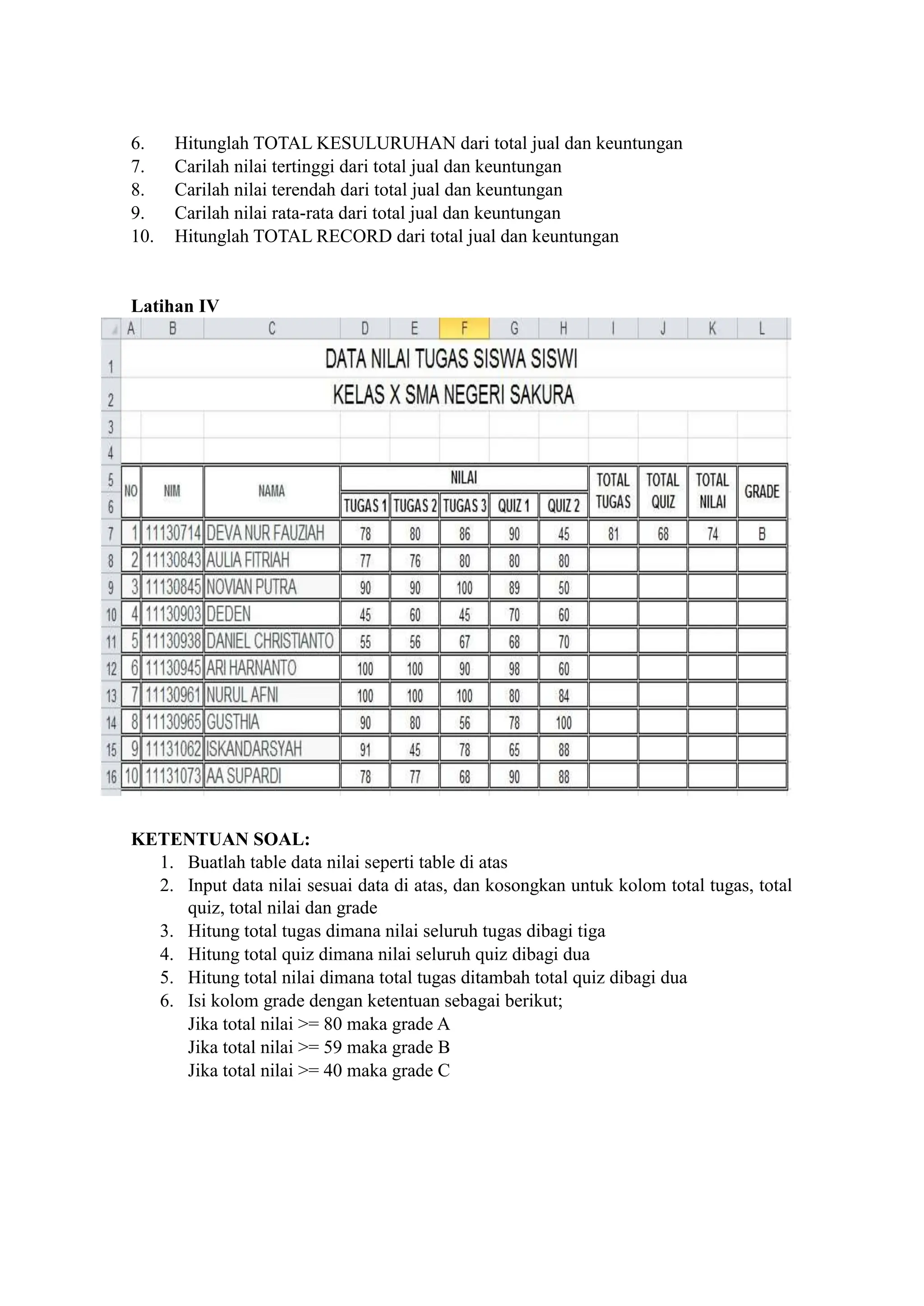materi pembelajaran microsoft exel bagi pemula | PDF