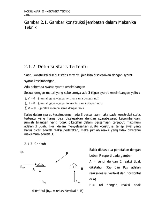 Modul 1- mekanika teknik, statika dan mekanika dasar | PDF