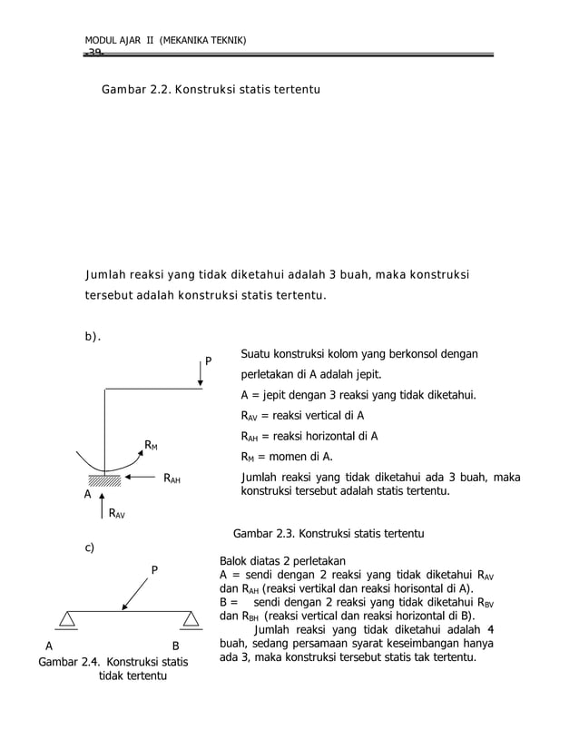 Modul 1- mekanika teknik, statika dan mekanika dasar | PDF