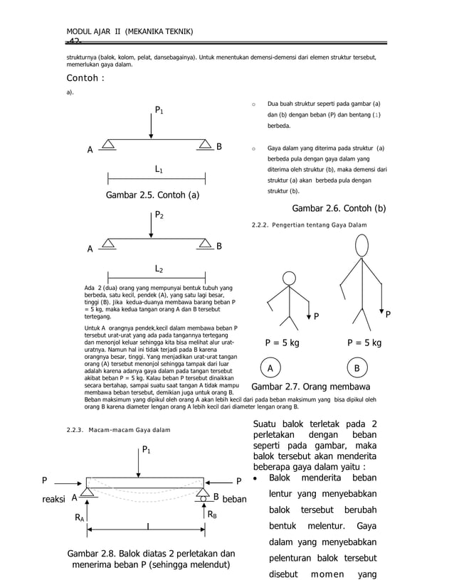 Modul 1- mekanika teknik, statika dan mekanika dasar | PDF