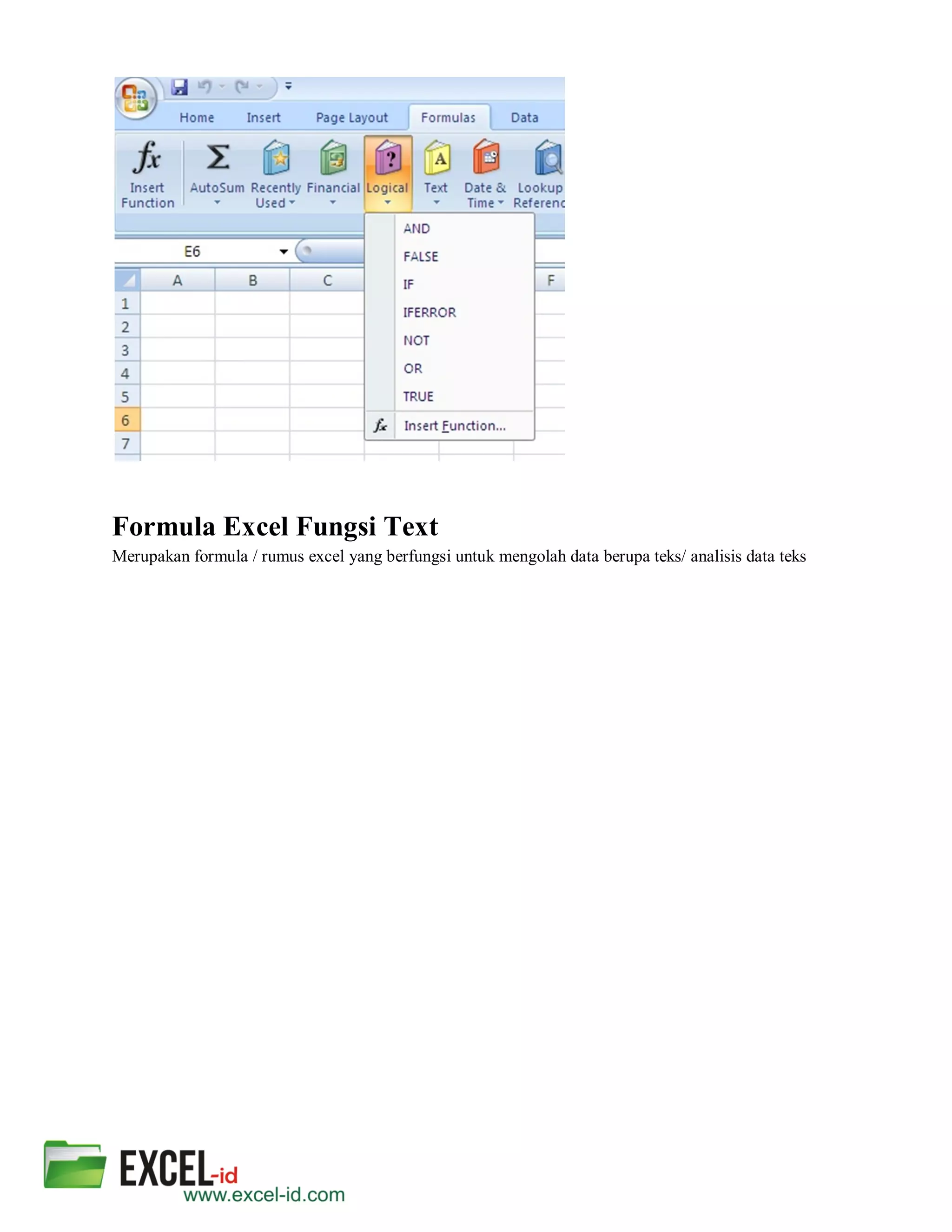 Modul mengenal berbagai rumus excel dan fungsinya | PDF