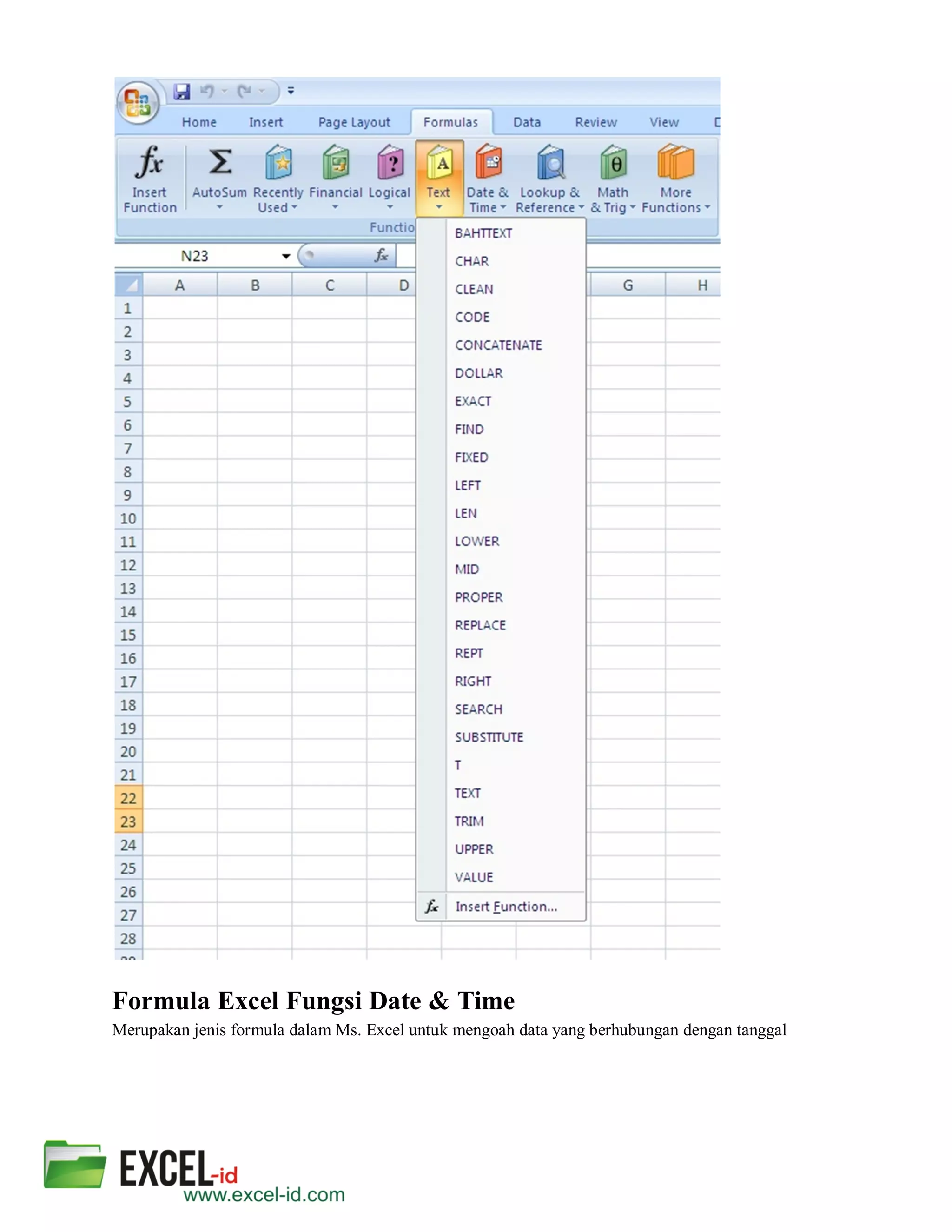 Modul mengenal berbagai rumus excel dan fungsinya | PDF
