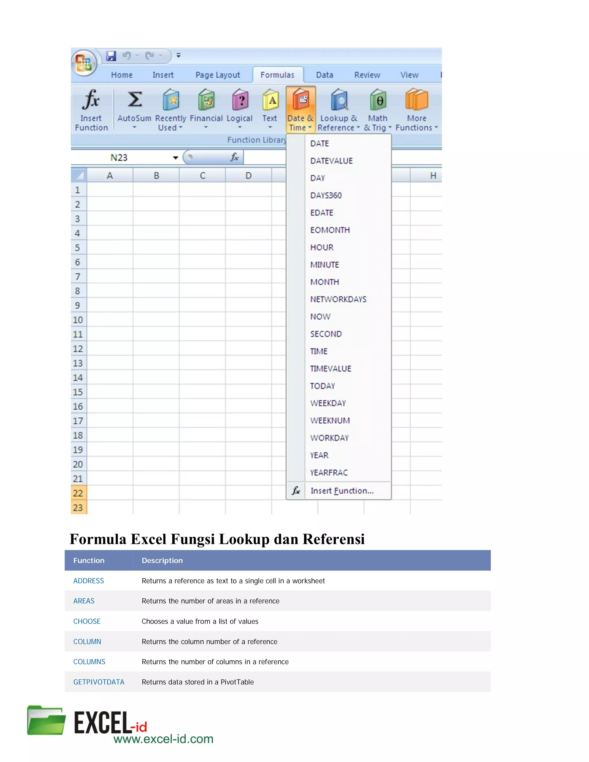 Modul mengenal berbagai rumus excel dan fungsinya | PDF