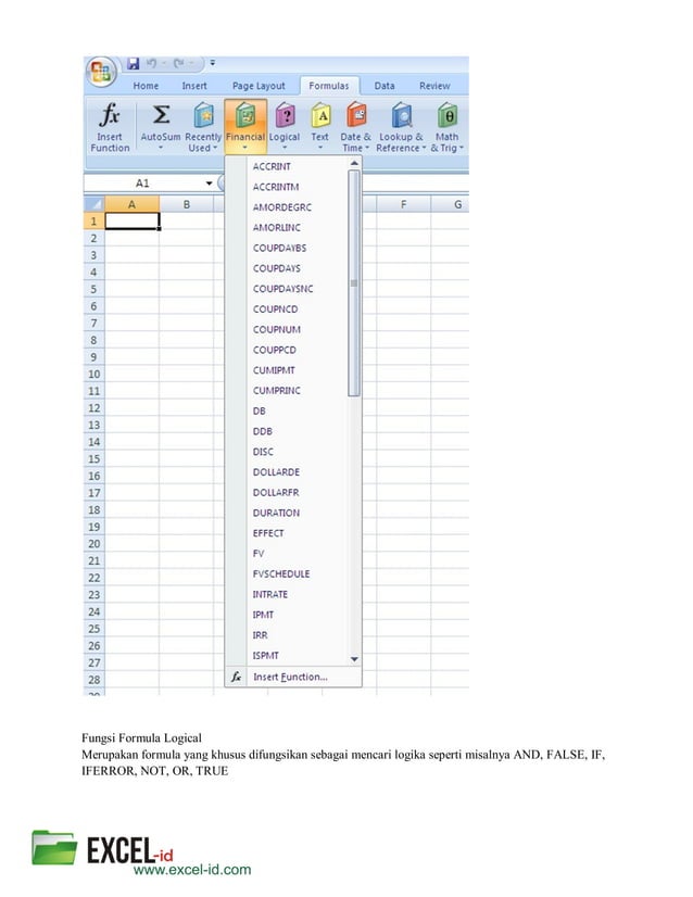 Modul mengenal berbagai rumus excel dan fungsinya | PDF