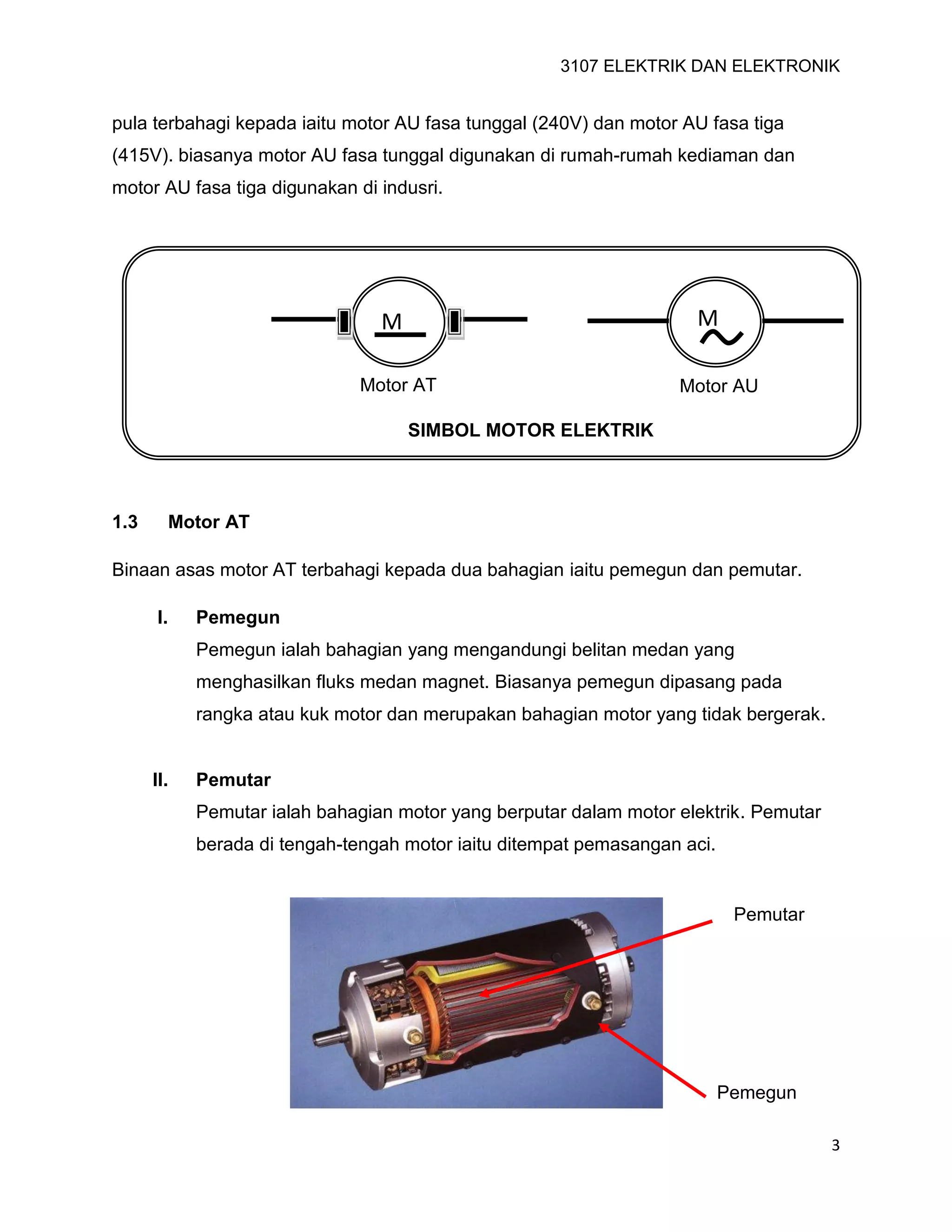 Motor Arus Terus (AT) | PDF