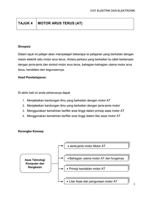 Motor Arus Terus (AT) | PDF
