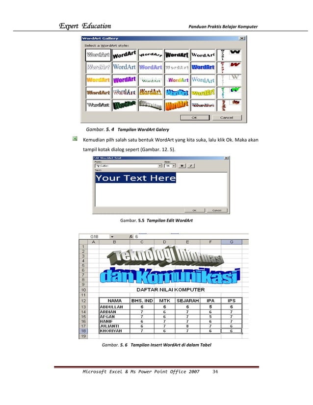 Modul ms-excel-power-point-office-2007-6 | PDF