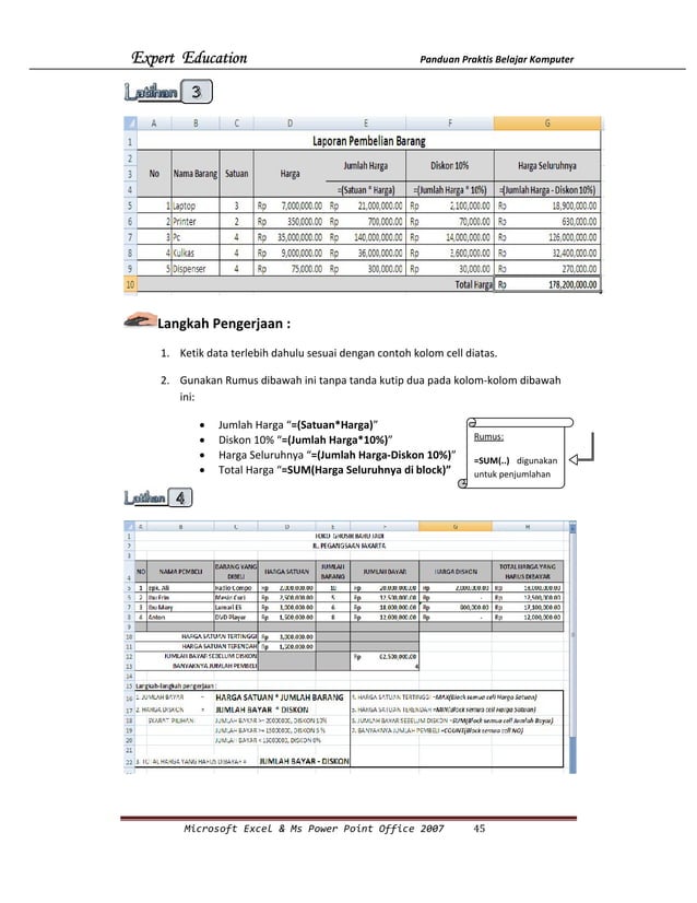 Modul ms-excel-power-point-office-2007-6 | PDF