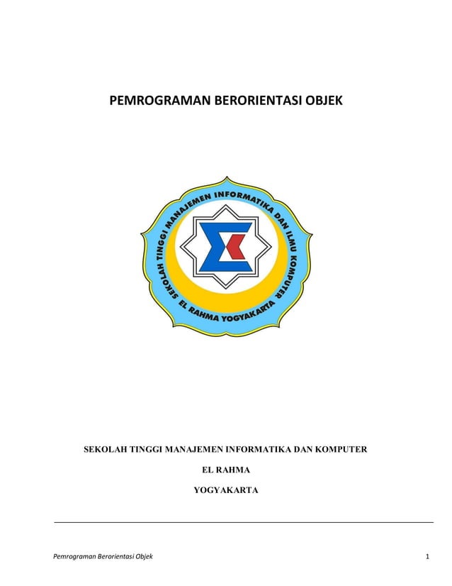 Modul Pemrograman Berorientasi Objek | PDF