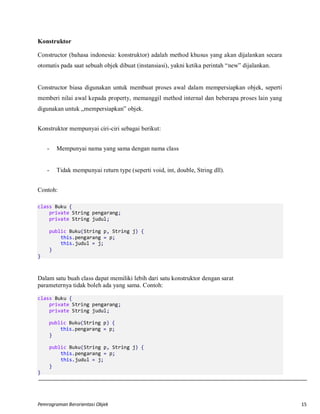 Modul Pemrograman Berorientasi Objek | PDF