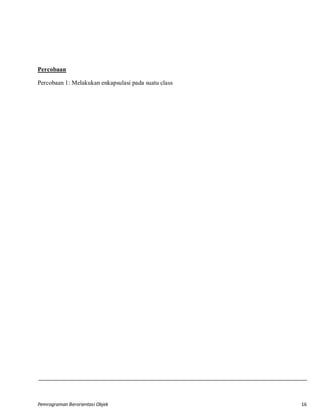 Modul Pemrograman Berorientasi Objek | PDF