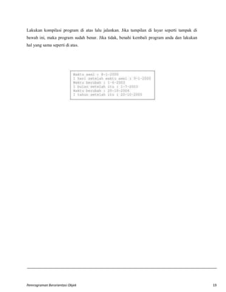 Modul Pemrograman Berorientasi Objek | PDF