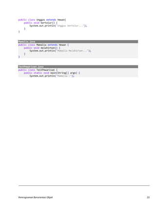 Modul Pemrograman Berorientasi Objek | PDF