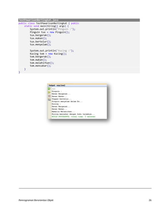 Modul Pemrograman Berorientasi Objek | PDF