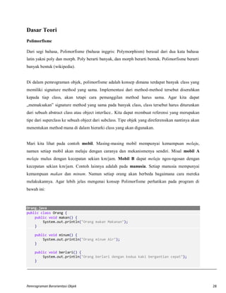 Modul Pemrograman Berorientasi Objek | PDF