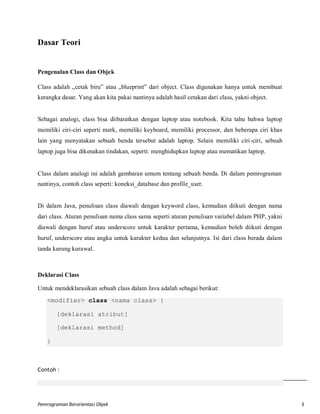 Modul Pemrograman Berorientasi Objek | PDF