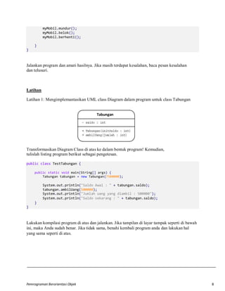 Modul Pemrograman Berorientasi Objek | PDF