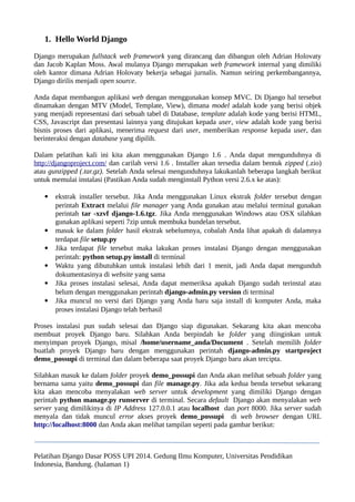 Modul pelatihan-django-dasar-possupi-v1 | PDF