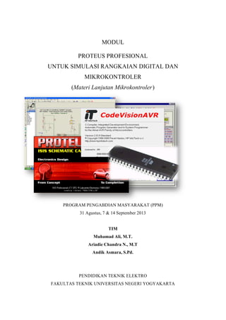 Modul pelatihan praktikum mikrokontroler dengan software proteus | PDF