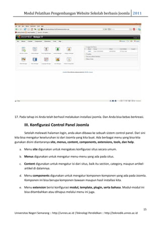 Modul pelatihan-web-joomla | PDF