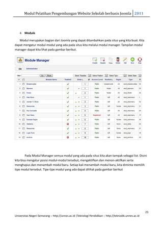 Modul pelatihan-web-joomla | PDF