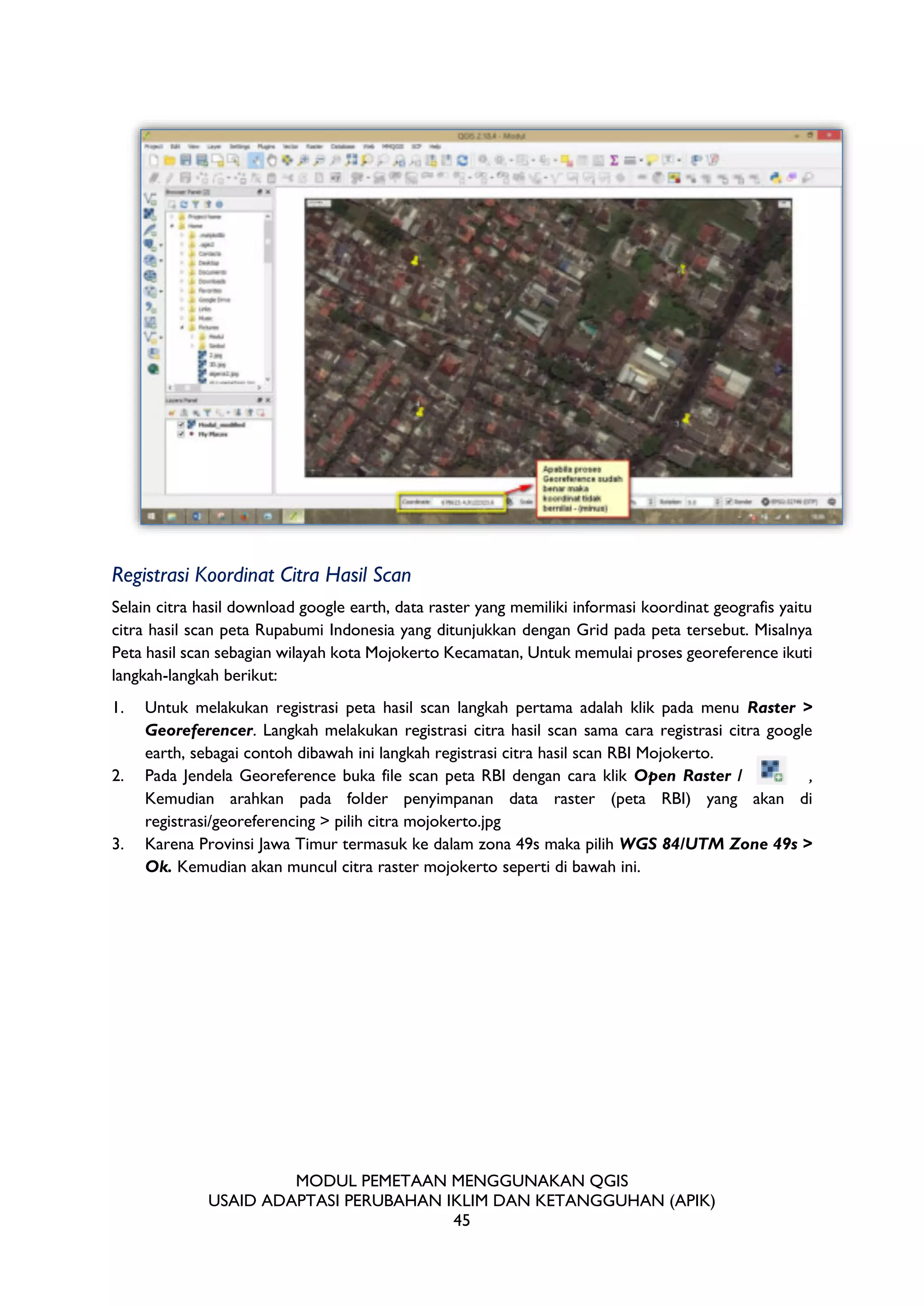 Modul pemetaan-menggunakan-qgis 5-dec2017 | PDF
