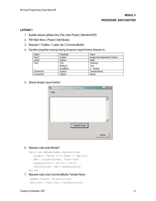 Modul pemrograman-visual 3 | PDF