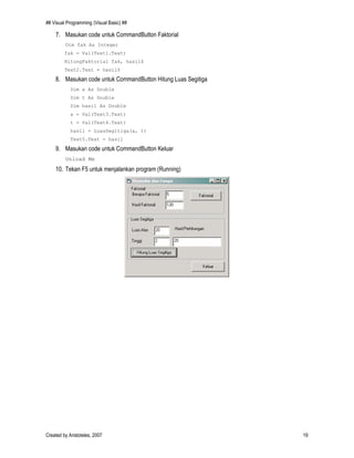 Modul pemrograman-visual 3 | PDF
