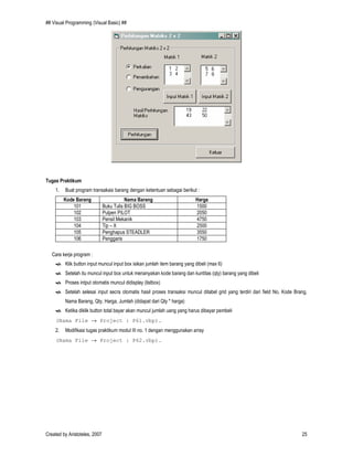 Modul pemrograman-visual 3 | PDF